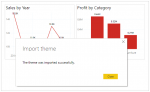 Power BI Custom Theme example - Import json file theme - Power BI Docs