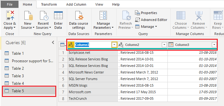 Get Web Page Data into Power BI Desktop - Power BI Docs
