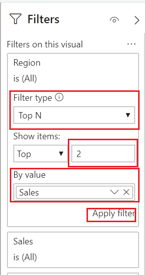Power BI - Top N filters | Top N visual-level filters - Power BI Docs