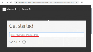How to register to Power BI Service? Try with free account.