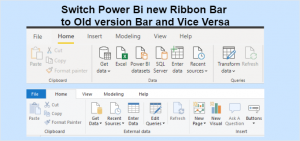 How to switch Power BI new Ribbon format Bar to old Ribbon Bar