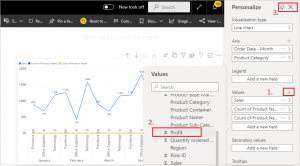 Personalize visuals in a Power BI report - Power BI Docs