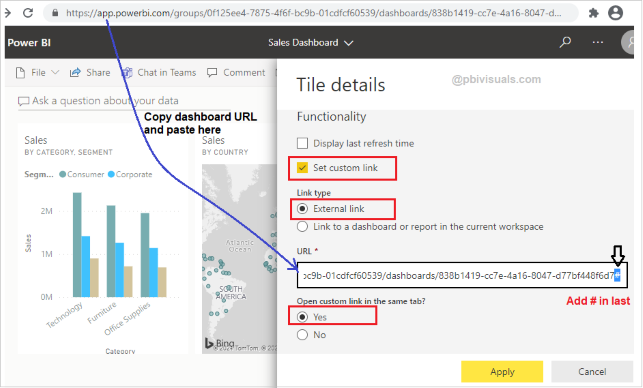 How to Disable Dashboard Tile Redirection in Power BI Service - Power ...
