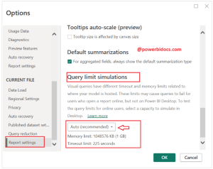 Set visual query limits in Power BI Desktop - Power BI Docs