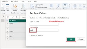 Filling Down or Filling Up Missing Data in Power Query - Power BI Docs